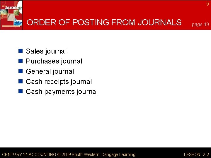 LESSON 2 2 Journalizing and Posting Cash Receipts