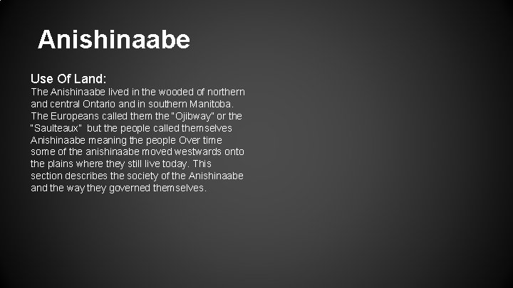 Another First Nation Project By Josh ZACHARIA and