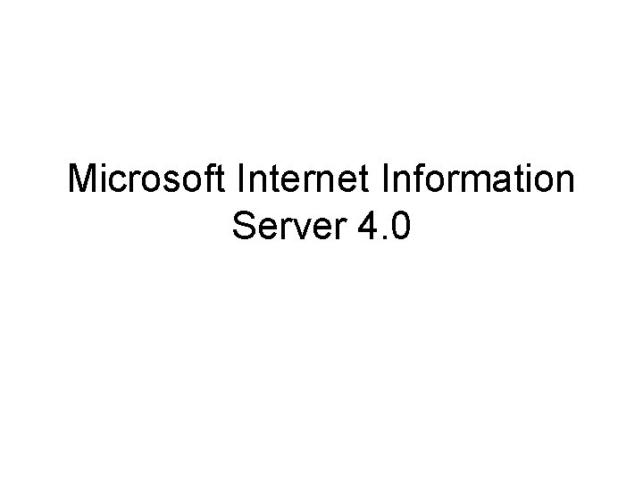 Microsoft Internet Information Server 4 0 HTTPServer Marktanteile