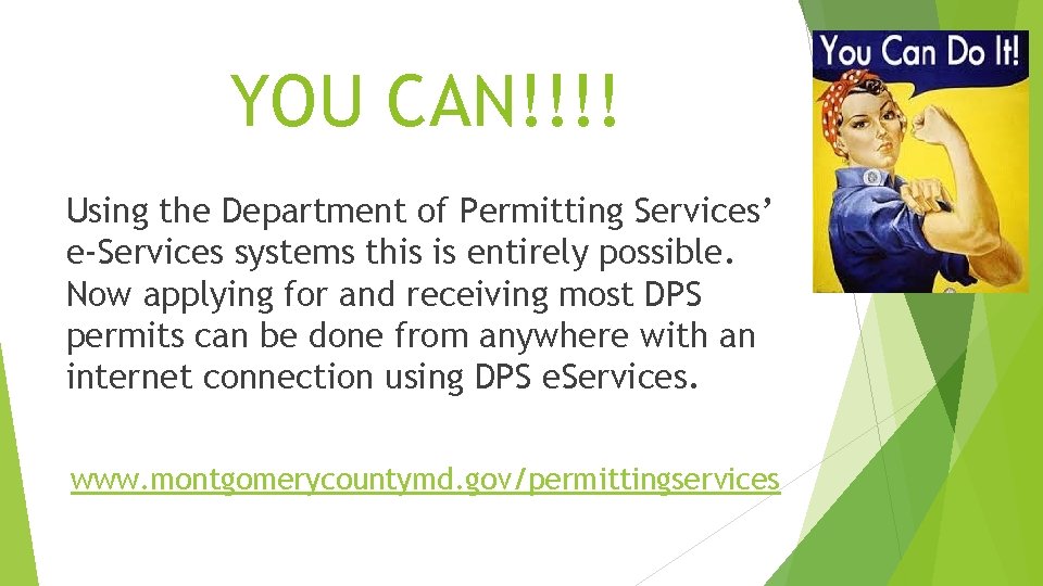 Montgomery County DPS e Services A presentation by