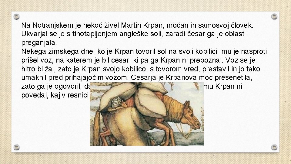 FRAN LEVSTIK MARTIN KRPAN OBNOVA Uredila Samira abi