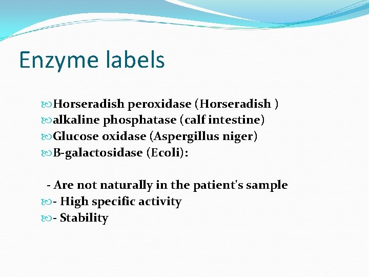 Enzyme Immunoassay Enzyme Immunoassay The EIA is a
