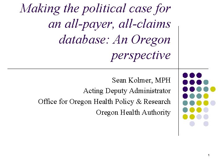 Making the political case for an allpayer allclaims