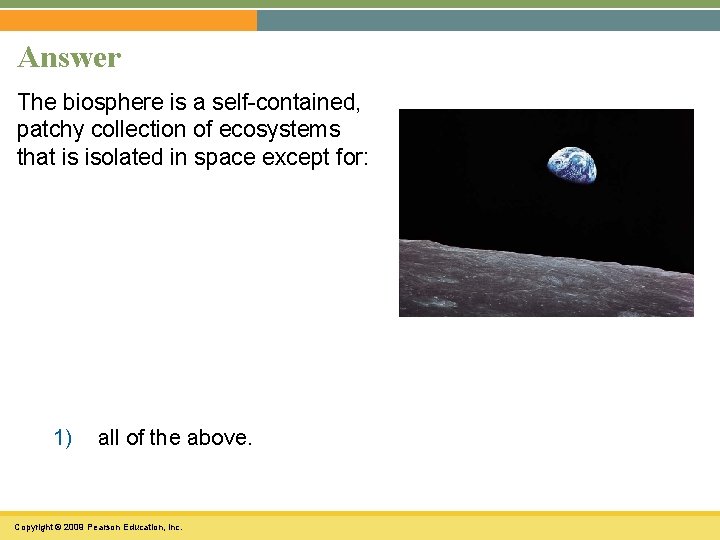 Chapter 34 The Biosphere An Introduction to Earths