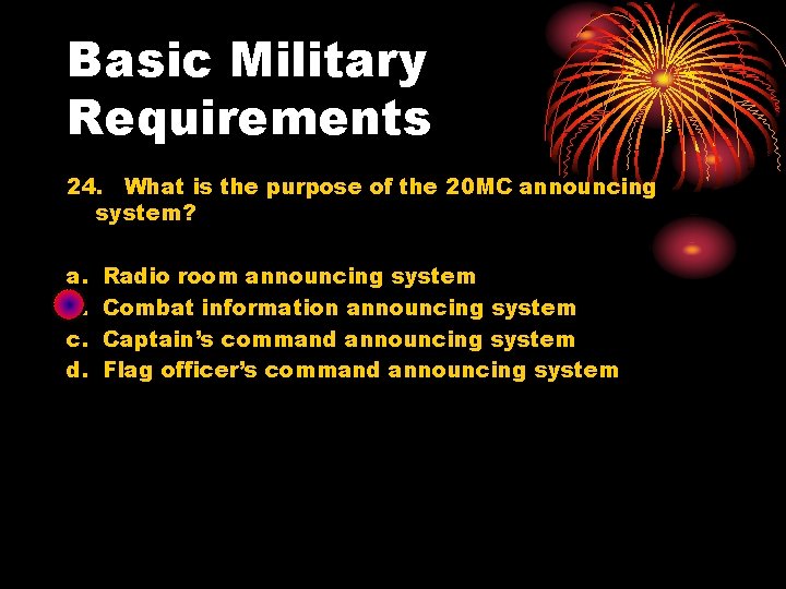 Basic Military Requirements Chapter 4 Quiz Basic Military