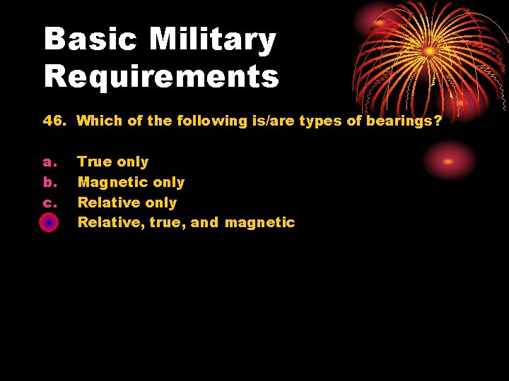 Basic Military Requirements Chapter 4 Quiz Basic Military