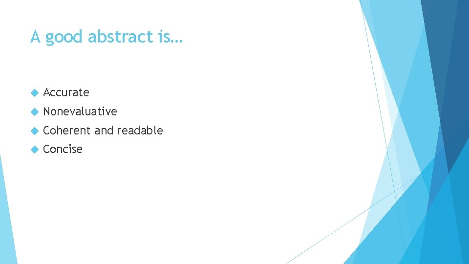 Writing an Abstract Thursday May 30 Overview Definition