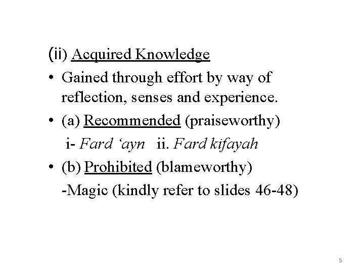 Week Two Classification of Knowledge Limitations a Absolute