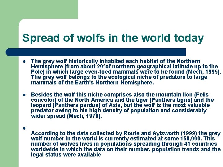 Protected species WOLVES in the world in Croatia