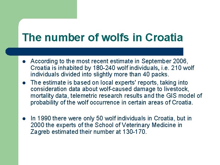 Protected species WOLVES in the world in Croatia