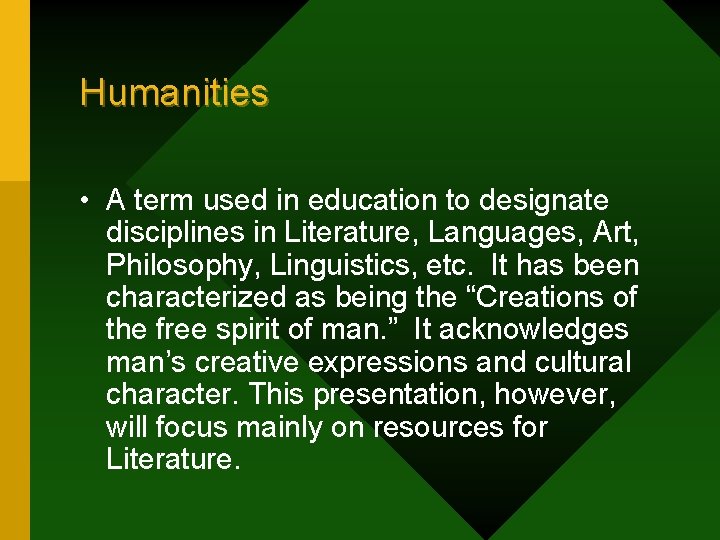 Tennessee State University BrownDaniel Library Resources for Literature