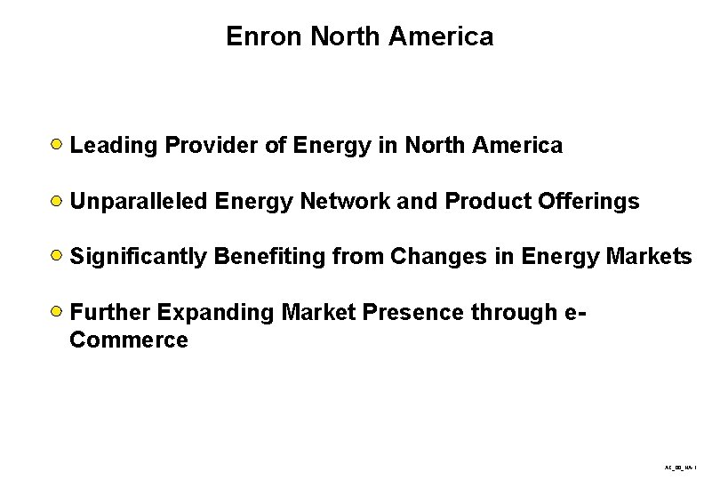 Enron North America Enron North America Leading Provider
