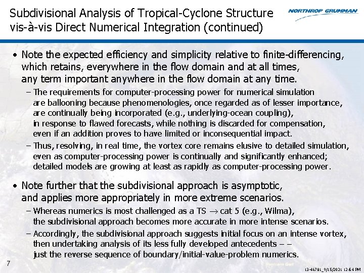 Modular Modeling of TropicalCyclone Structure Support of Global