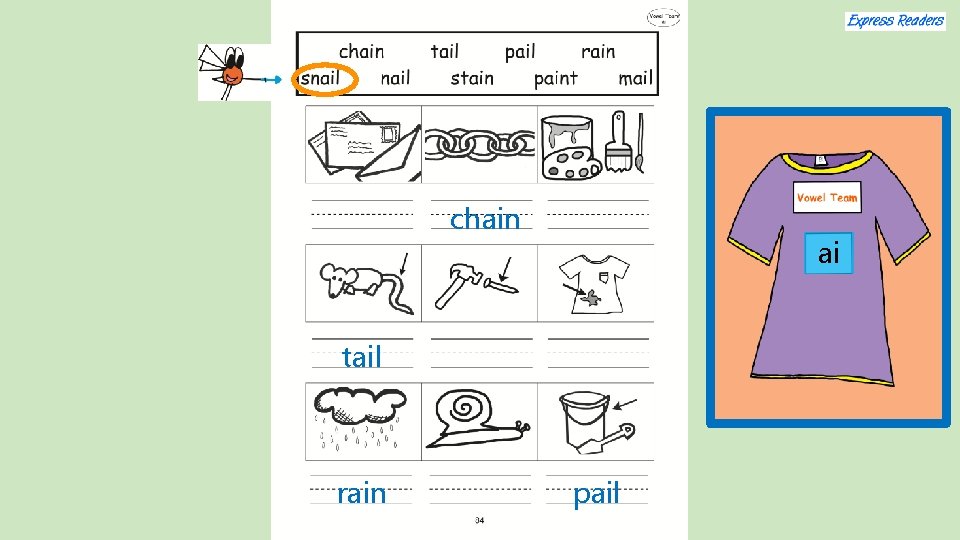ai Every word has the ai vowel team
