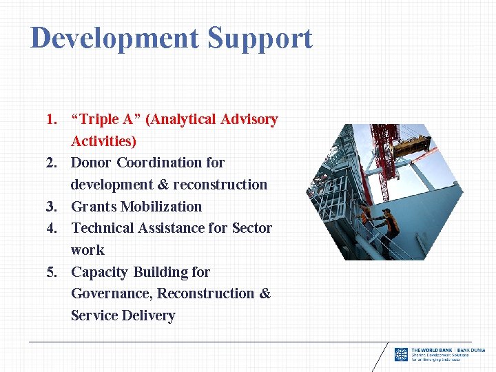 The World Bank in Indonesia An Introduction Mission