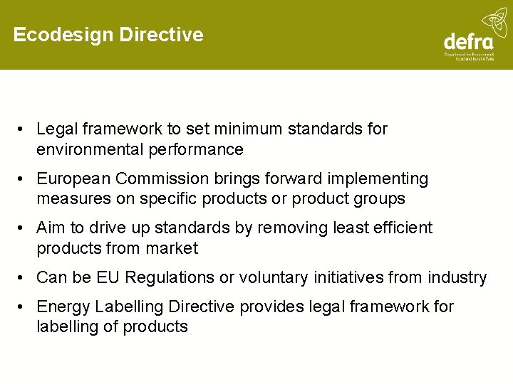Ecodesign Directive and Its Impact on Product Development