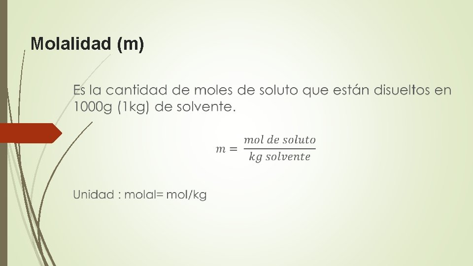Unidades Qumicas de concentracin Objetivo Aplicar relaciones cuantitativas