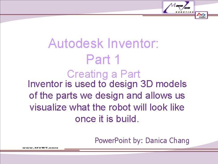 Autodesk Inventor Part 1 Creating a Part Inventor