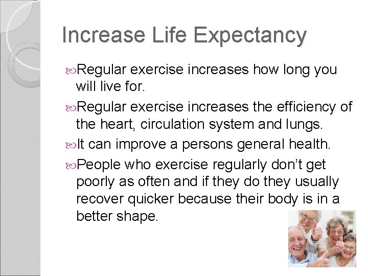 Physical Effects of Exercise Learning Objectives Identify the