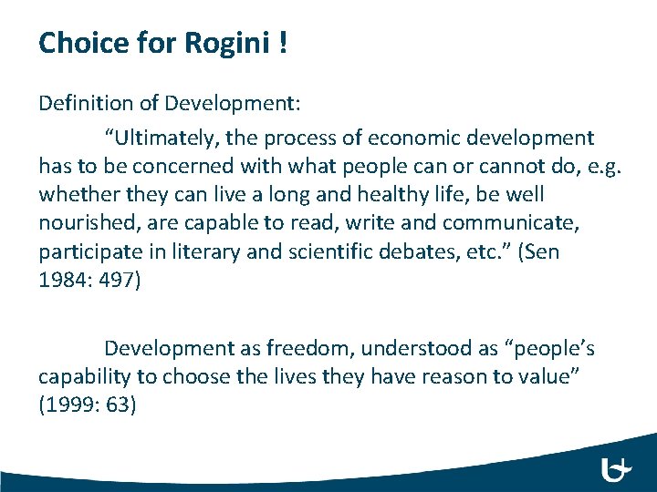 Chapter I What is Wellbeing A Capability perspective