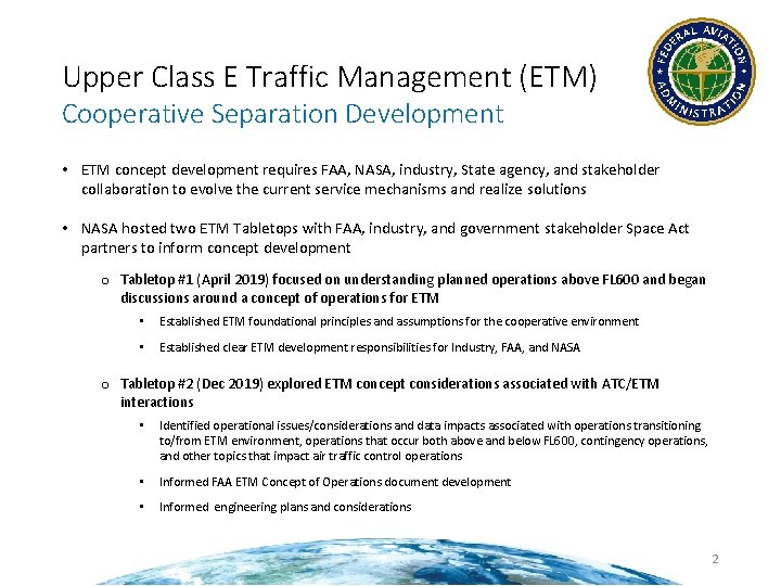 Upper Class E Traffic Management ETM Future Operational