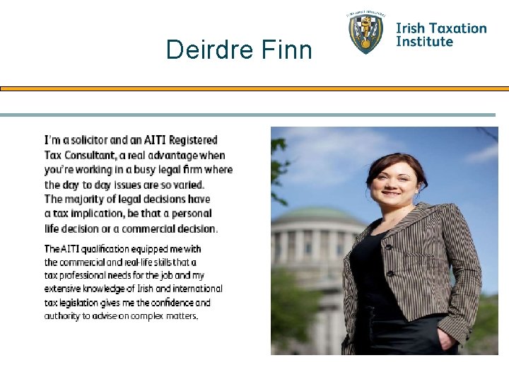 Irish Taxation Institute Amanda OReilly University College Dublin