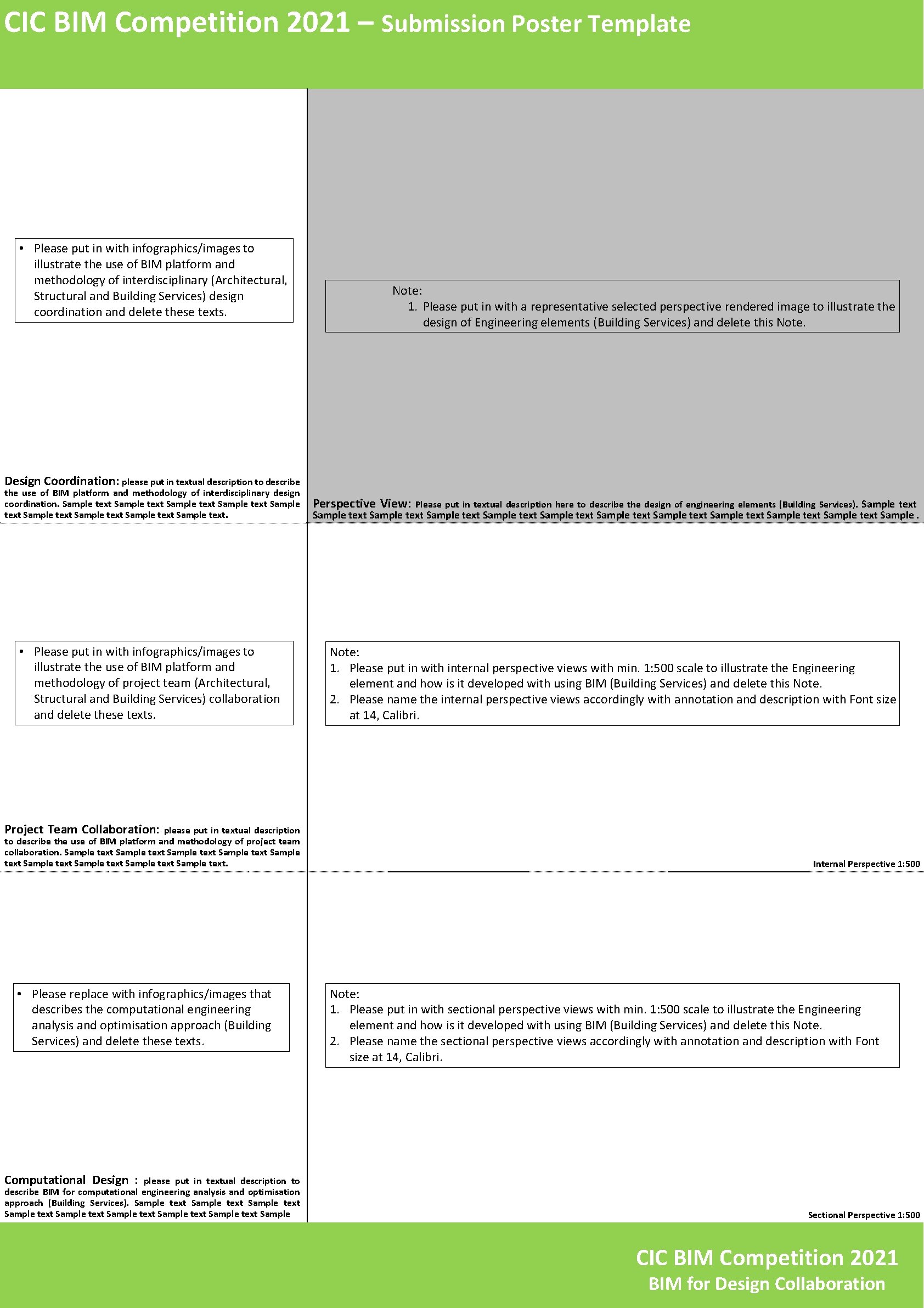 CIC BIM Competition 2021 Submission Poster Template Location