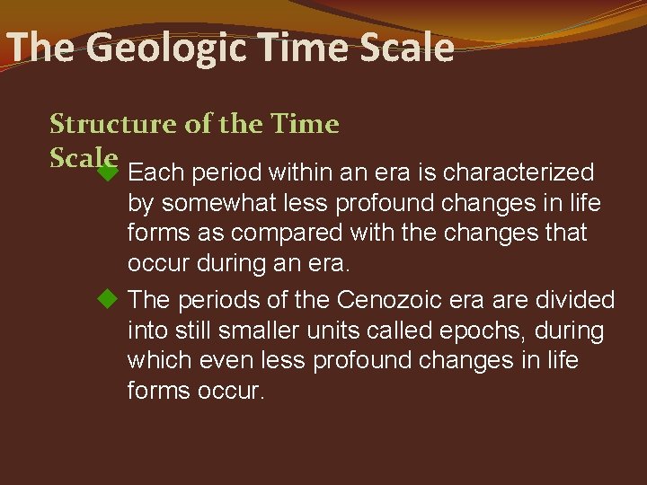 Unit 15 Earths History The Geologic Time Scale