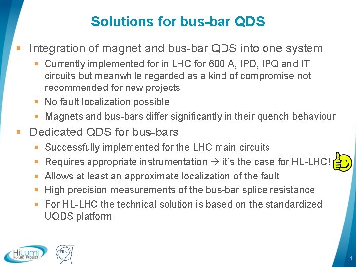 Quench Detection Systems for HLLHC Busbars R Denz