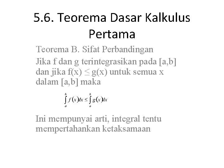5 6 Teorema Dasar Kalkulus Pertama Ingat kembali