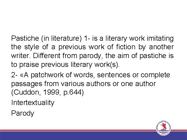 PostModernism Its the name of a broad movement