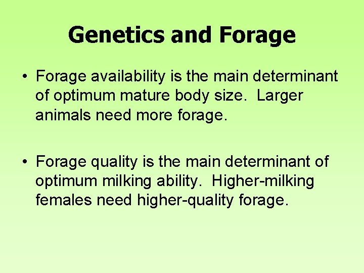 Basic Genetics and Selection agriportal infoAg20 Docume ntsGenetics20