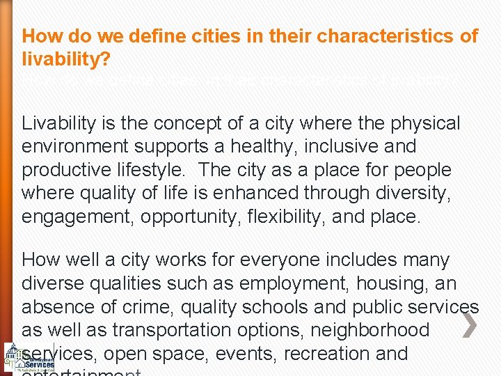 Urban Design and Livability City of Sacramento Planning