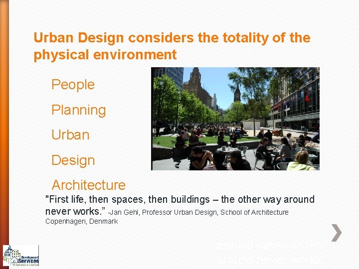 Urban Design and Livability City of Sacramento Planning