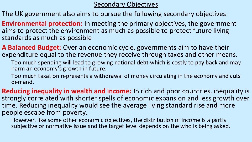 Intro to Macroeconomic Objectives Mr OGrady Intro to