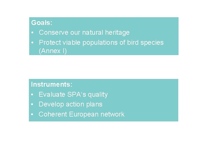 Monitoring of birds of European importance Methods in