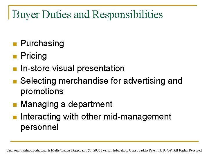 Chapter 11 Planning and Executing the Purchase Diamond