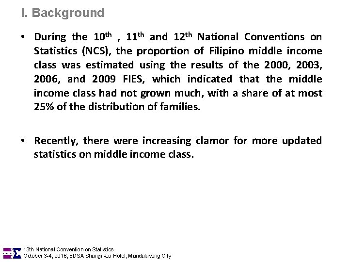 Did the Filipino Middle Income Class Grow Substantially