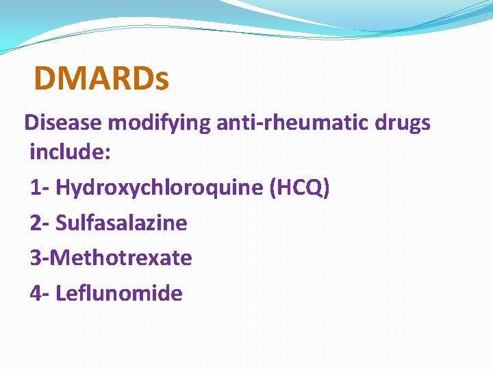 Pharmacological treatment of rheumatic disease By Dr Eman