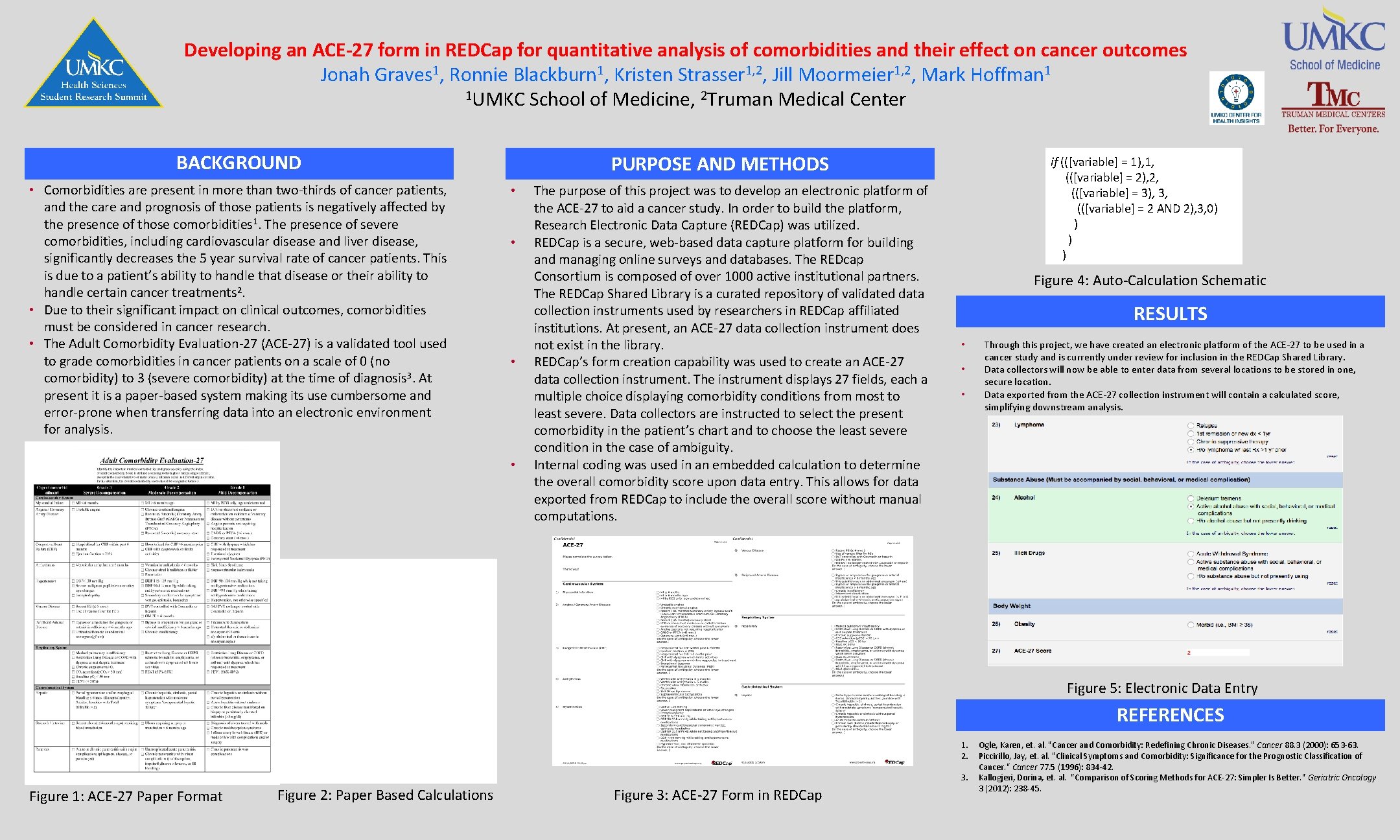 Developing an ACE27 form in REDCap for quantitative