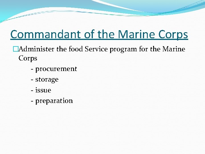 NAVMED P5010 CHAPTER 1 FOOD SAFETY RESPONSIBILITY Chief