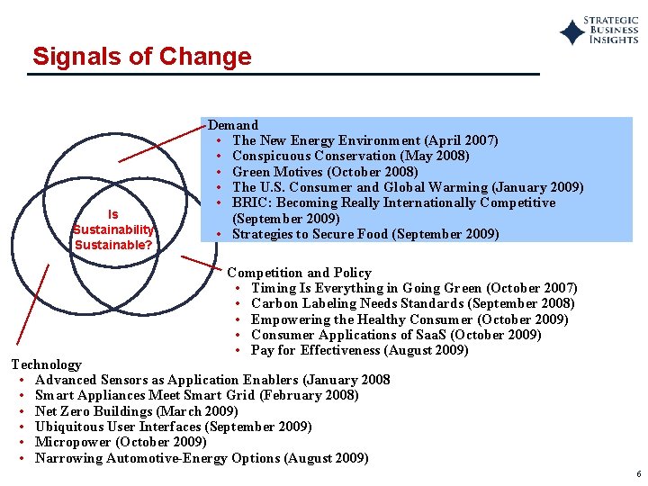 Signals of Change Toward A Sustainable Smart Society