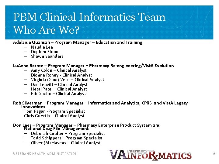 7 th Annual Pharmacy Informatics Conference Pharmacy Benefits