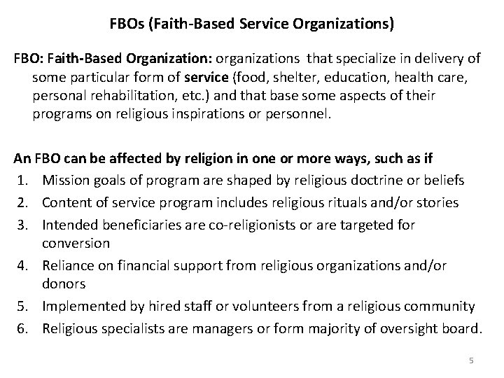 Religion Policy and FaithBased Organizations Charting the Shifting