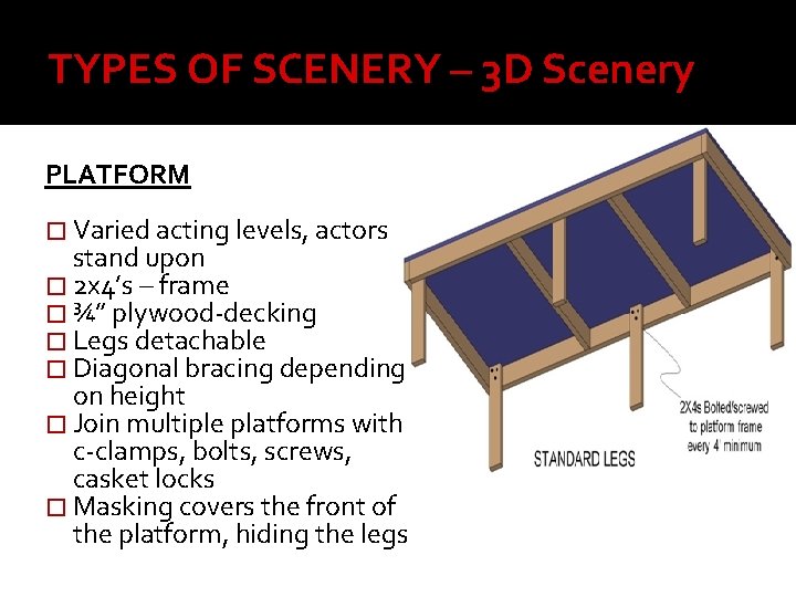 Technical theatre SCENIC CONSTRUCTION SCENIC CONSTRUCTION WICKED Scenery