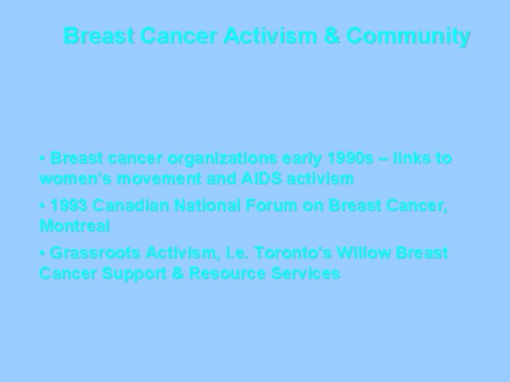 Lecture Outline Health Activism Patient Rights Movements Section