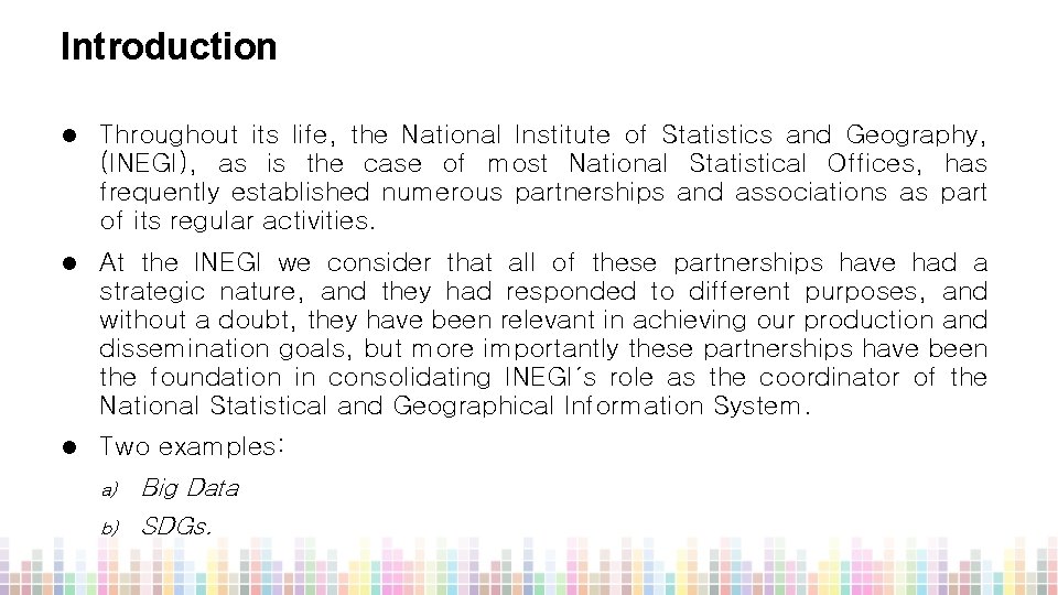 BIG DATA AND SDGS INDICATORS AS EXAMPLES OF