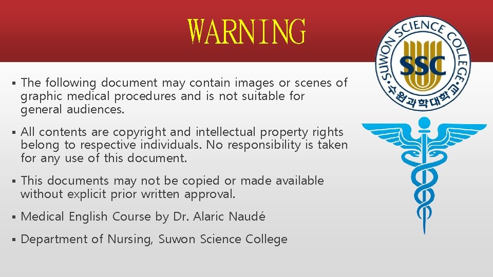 WARNING The following document may contain images or