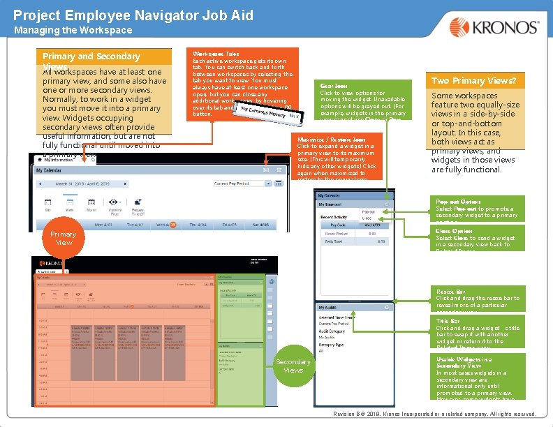Project Employee Navigator Job Aid Parts of a