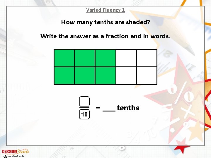 Year 3 Spring Block 5 Fractions Tenths About